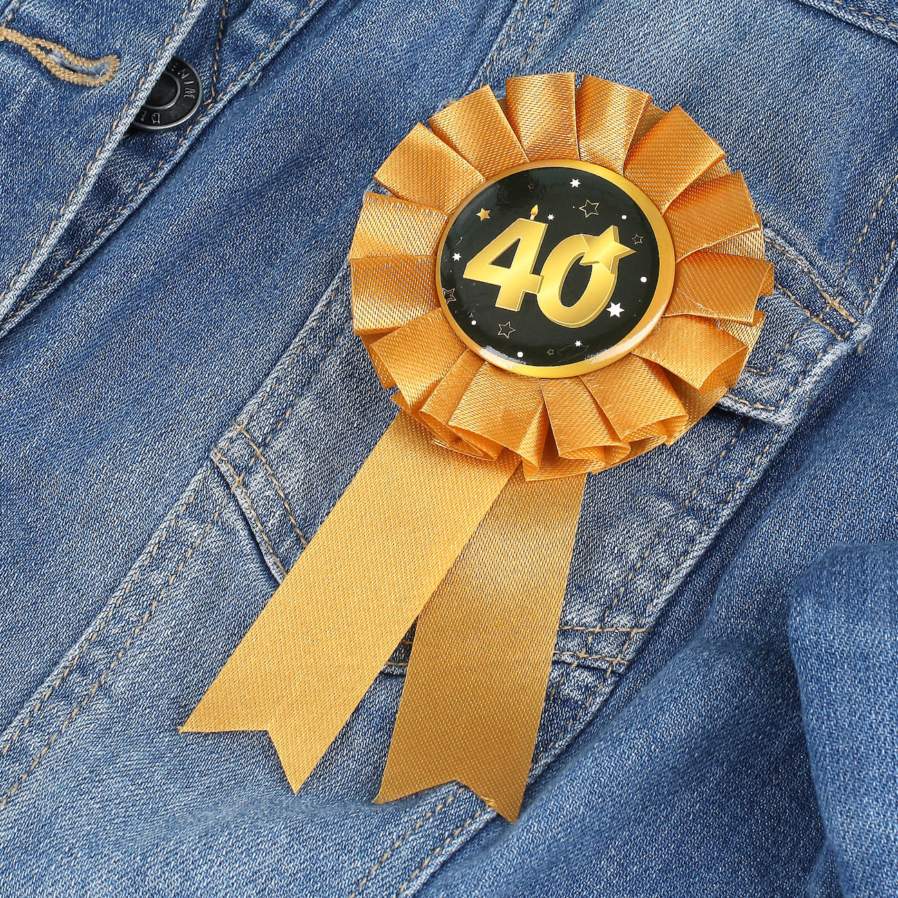 Rosette Star zum 40. Geburtstag in Gold – geschenke-online.de