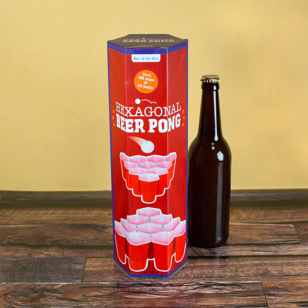 Trinkspiel Hexagon Beer Pong | Partyspiel Bierpong – geschenke-online.de