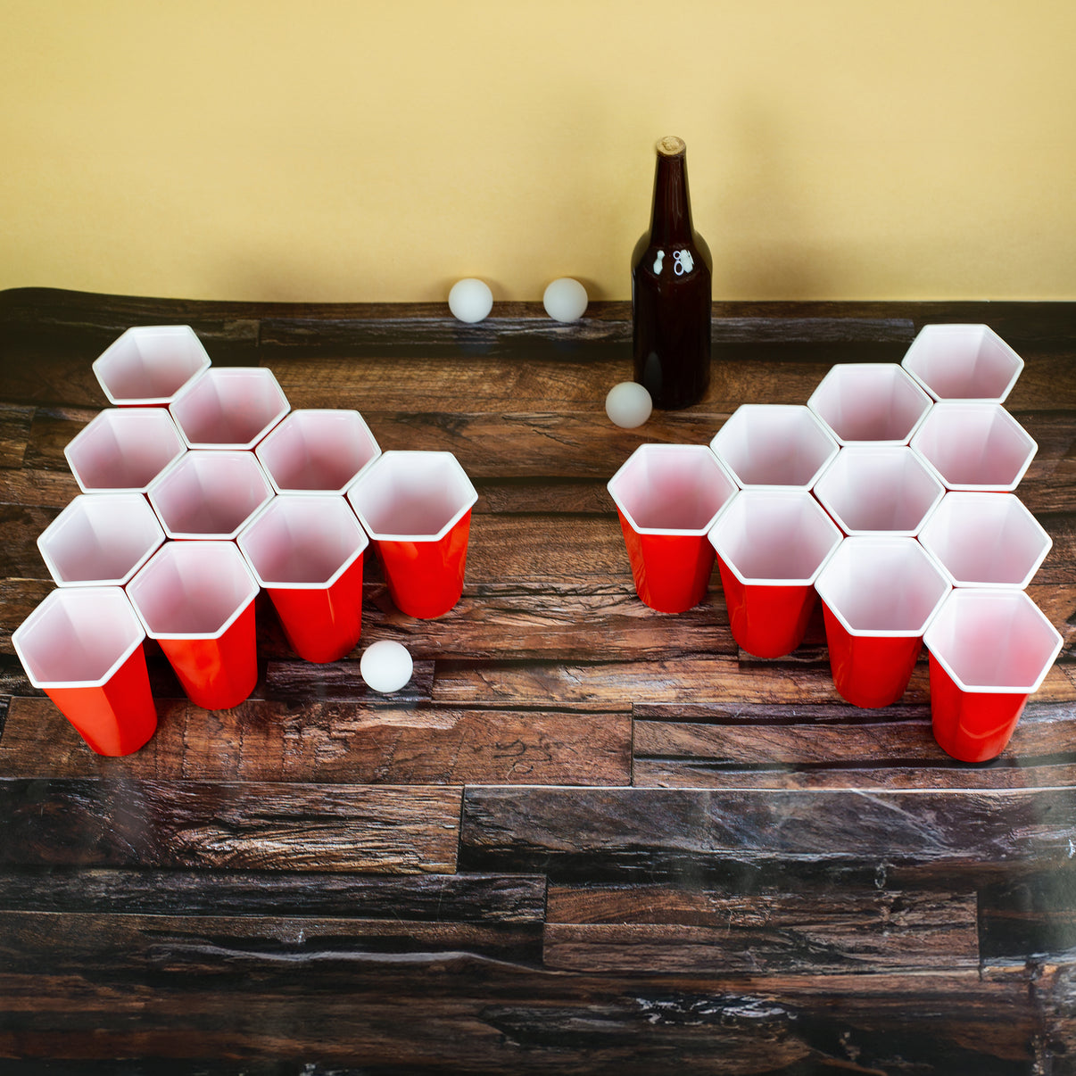 Trinkspiel Hexagon Beer Pong | Partyspiel Bierpong – geschenke-online.de