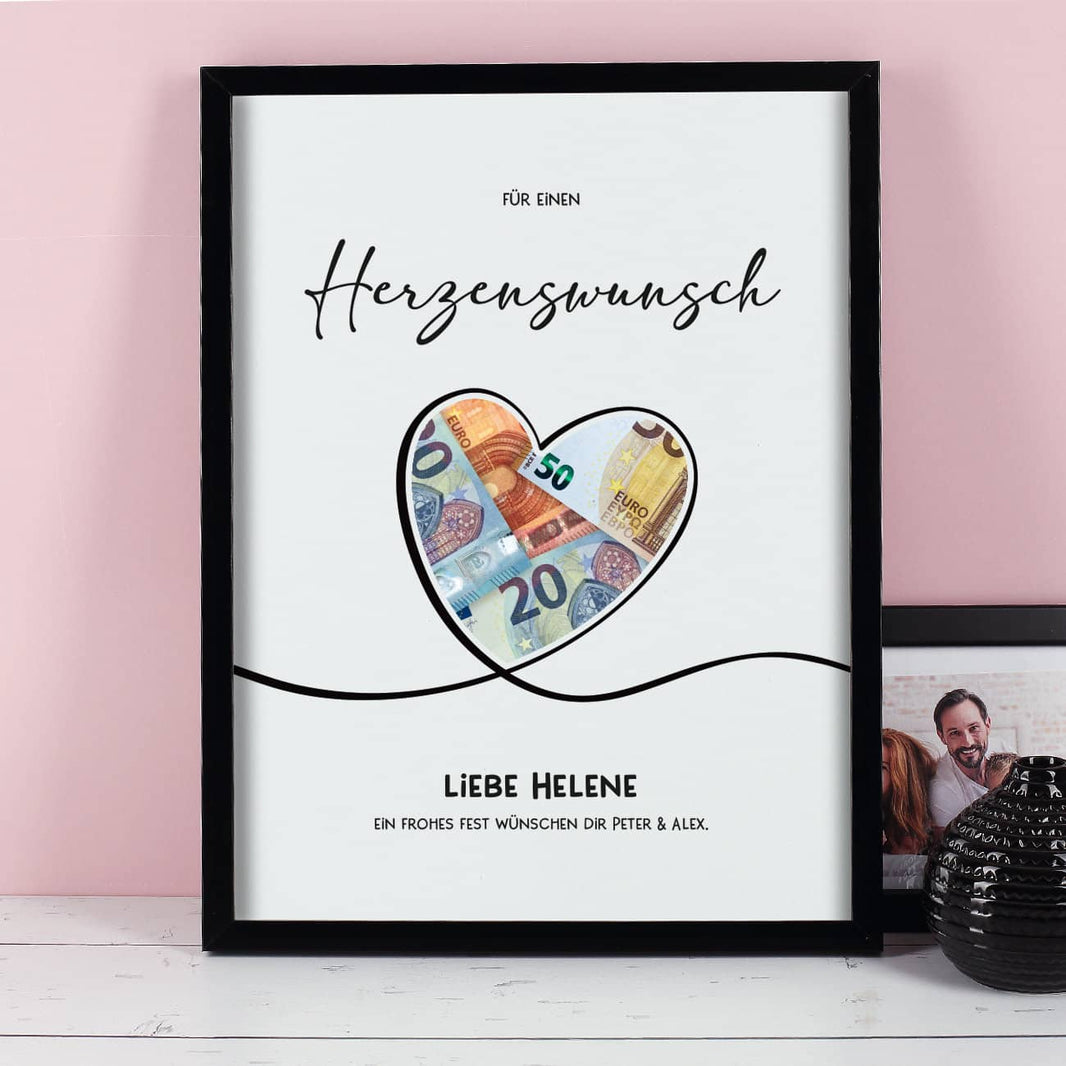 Geldgeschenk im Bilderrahmen | Geldgeschenke personalisiert – geschenke ...