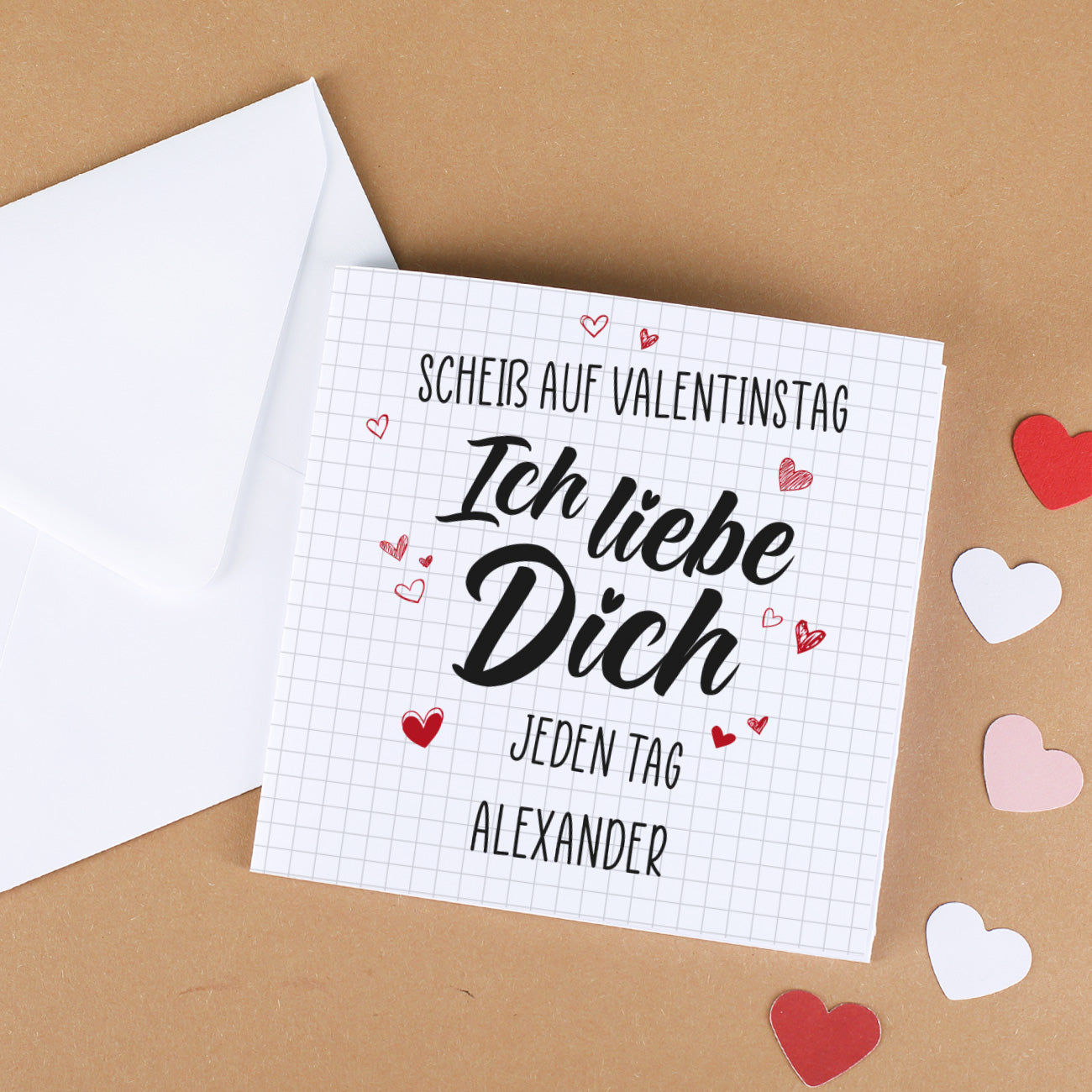 Gutscheinkarte zum Valentinstag | Name, Text – geschenke-online.de