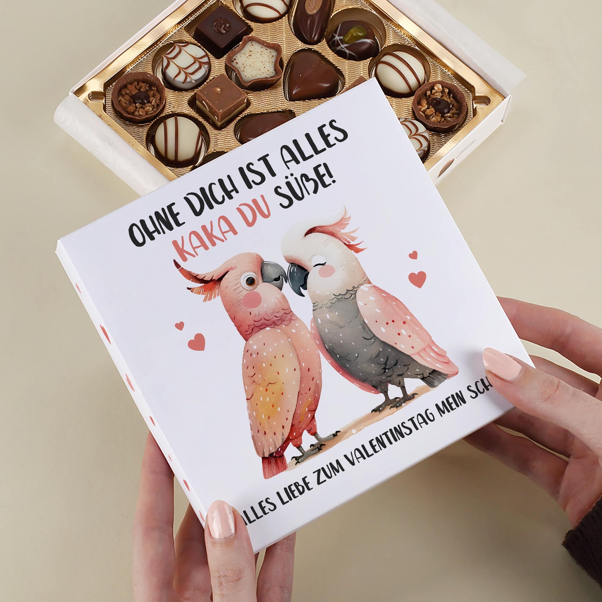 Personalisierte Lindt Pralinen 'Ohne dich ist alles Kaka du süße ...